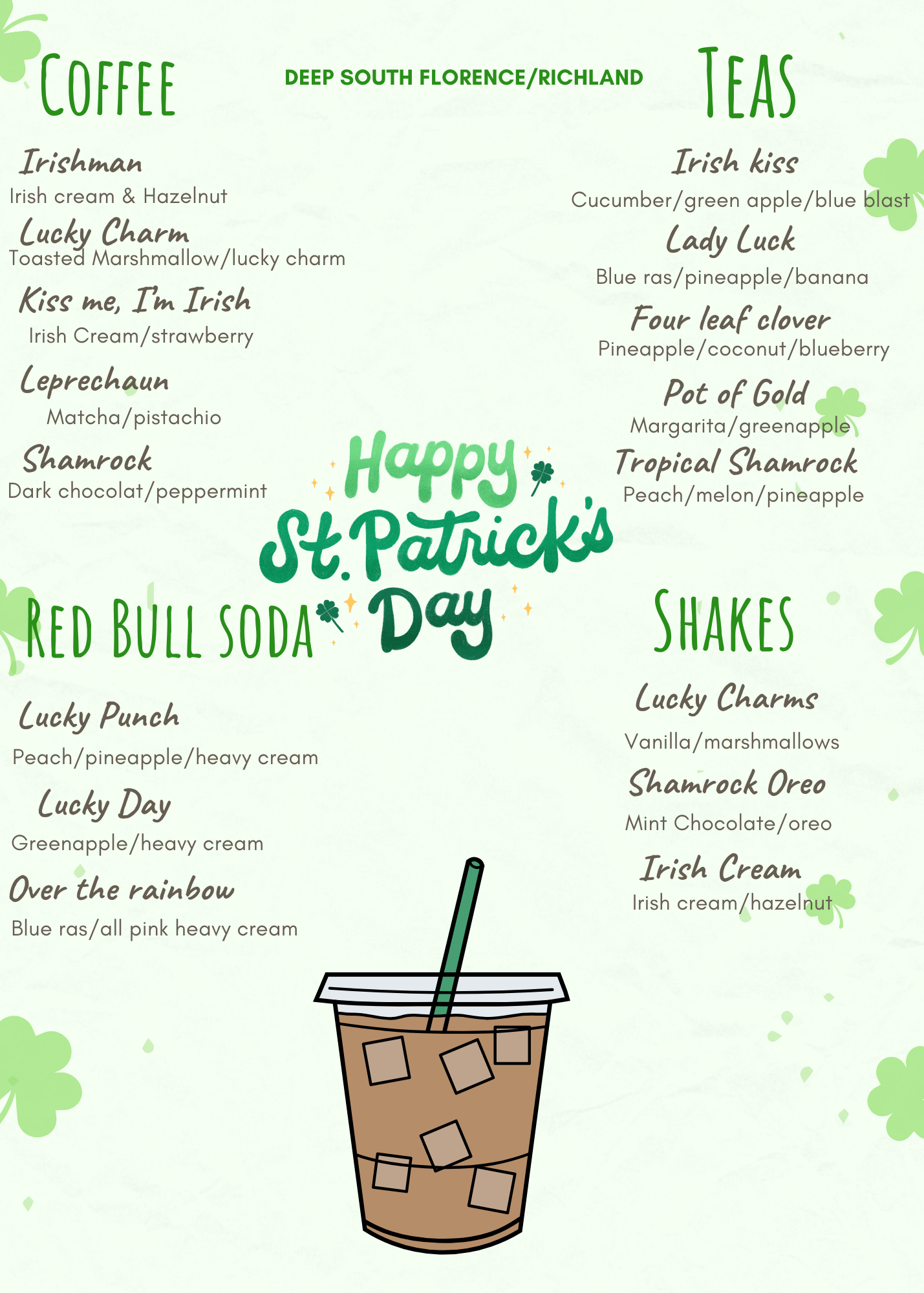St Patrick’s Day Teas – Deep South Cafe & Gifts
